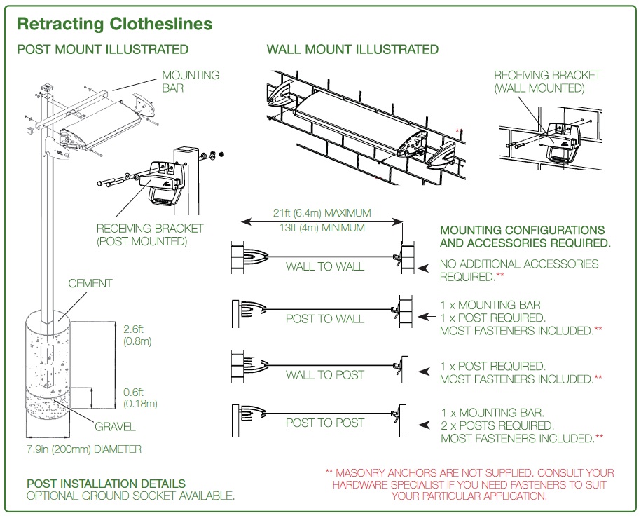 Hills Extenda 6 Retractable Clothes Line - Urban Clotheslines